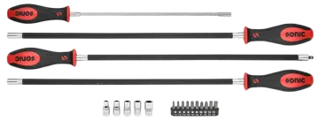 Flexible hose clip driver set, 19-pcs - Sonic Equipment
