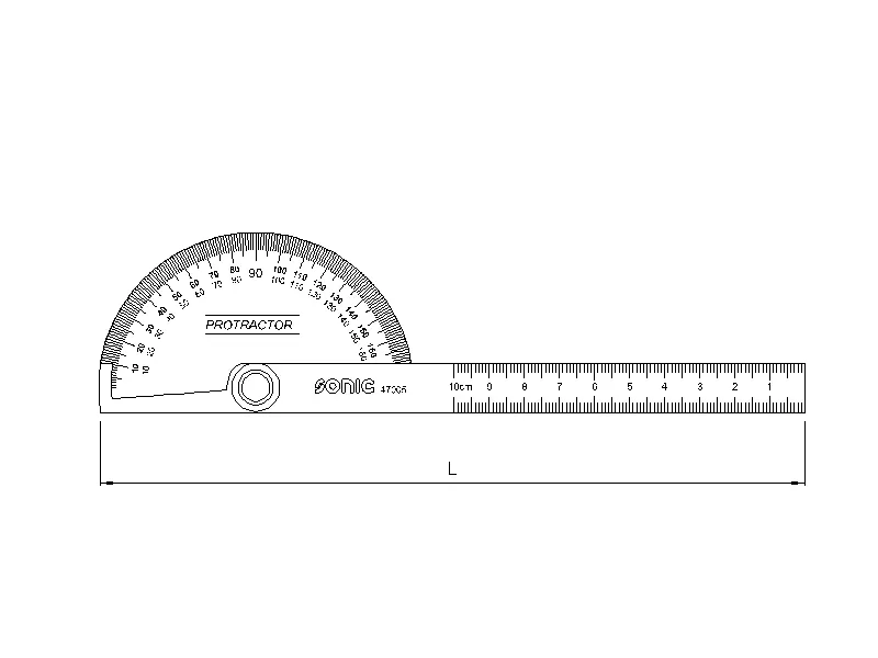 Stainless steel protractor - Sonic Equipment